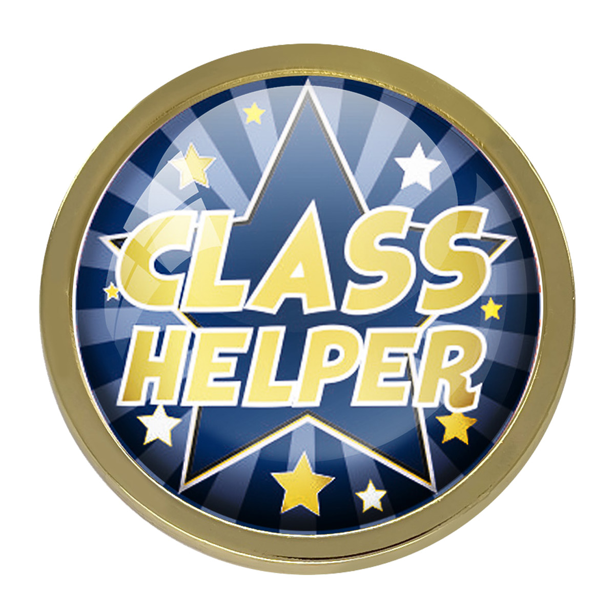 HIGH QUALITY METAL STAR CLASS HELPER BADGE (22MM) | RESIN FINISH | FAST ...