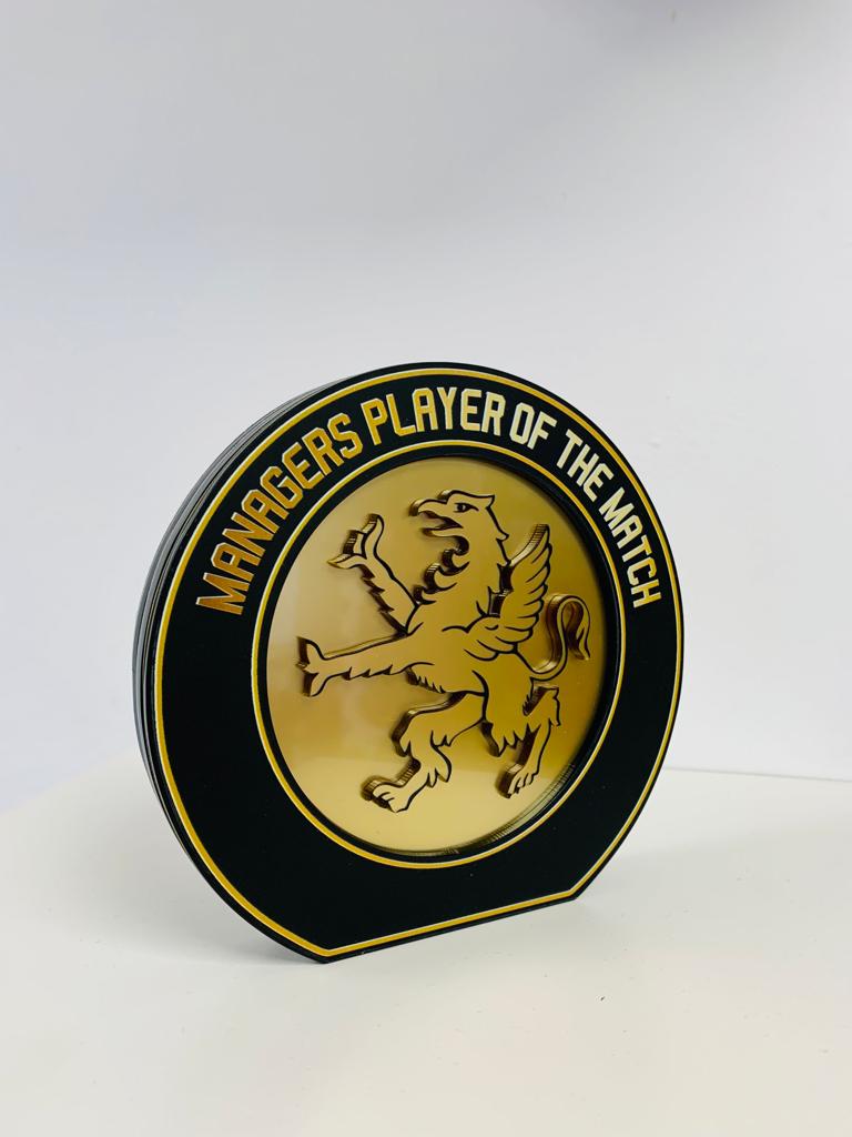 Player of The Match Acrylic Award | FREE Logo | FREE Engraving | FAST ...